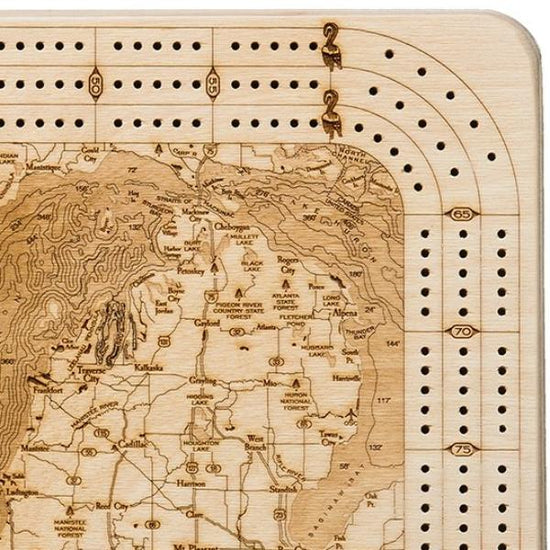 Michigan Cribbage Board | Cribbage Board | Christmas | Michigan Studio