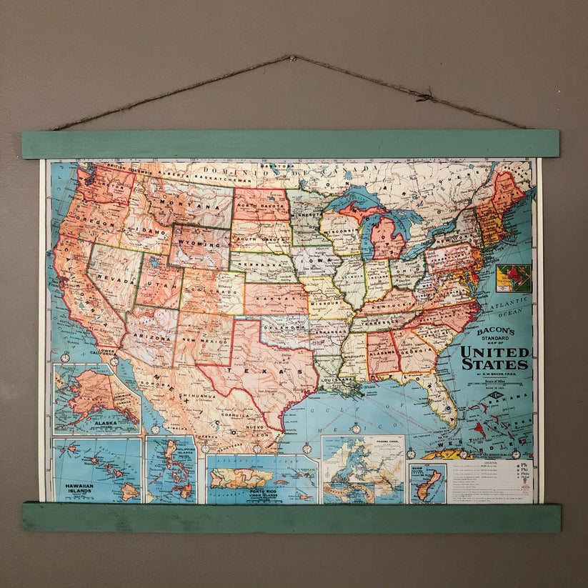 United States Map Poster Wall Hanging – Michigan Studio